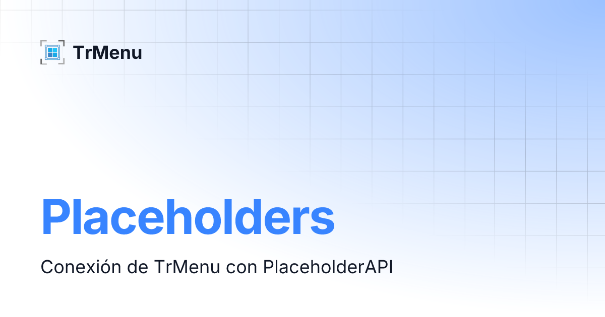 Placeholders | TrMenu